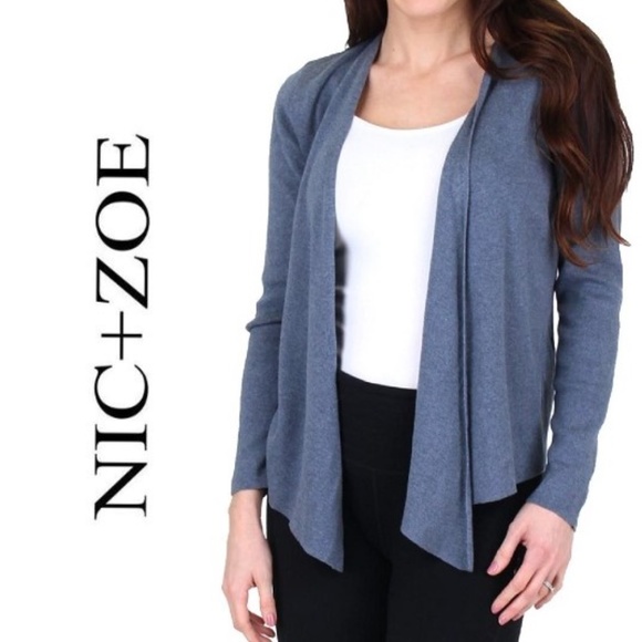 NIC+ZOE | Sweaters | Nwt Nic Zoe Cotton Blend Cardigan Sweater Top ...